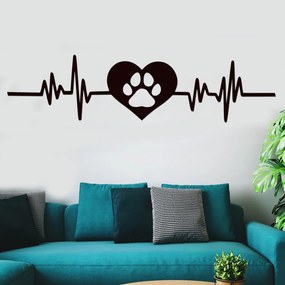 dřevo života Dřevná dekorace na zeď Láska k psům Rozměry (cm): 40x10, Barevný vzor: Černá
