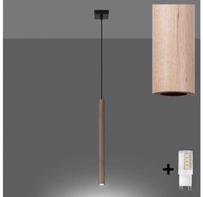 Brilagi Brilagi - LED Lustr na lanku DRIFA 1xG9/4W/230V dřevo BG0620