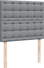 Box spring postel s matrací světle šedá 120 x 200 cm textil 3292769