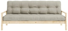 Béžová lněná rozkládací pohovka 205 cm Knob – Karup Design