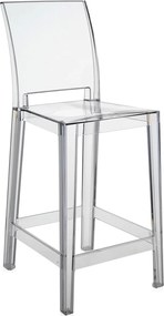 Výprodej Kartell designové barové židle One More Please (výška sedáku 65 cm) - čírá
