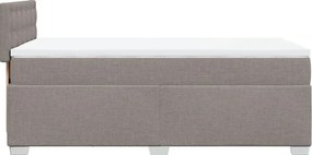 Box spring postel s matrací taupe 90x190 cm textil 3285761