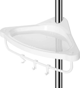 Nastavitelný koupelnový rohový regál, teleskopický sprchový regál, 95-300 cm