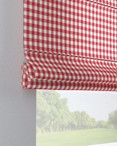 Římská roleta Capri barva červená látka vzorované