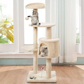 PuppyJoy PuppyJoy, Škrábadlo pro kočku, stromek, sloupek, 4 patra, 85 cm, PJ-042 85, HOM-50044