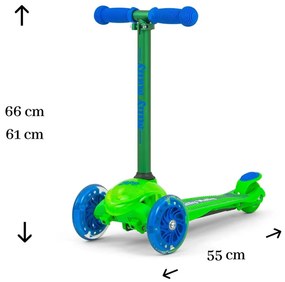 Dětská koloběžka Milly Mally Scooter Zapp green