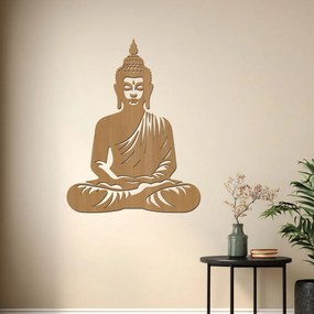 dřevo života Dřevěný obraz Buddha – Energie klidu Zvolte rozměr (cm): 30x40, Zvolte barvu dekoru: Buk