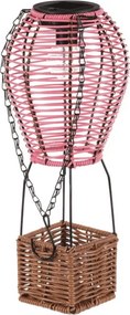Solární lucerna balón s LED osvětlením PLA113 PINK-S