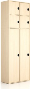 Nástavba pro skříně FRAME, 4x dveře, 872 x 450 x 854 mm, kódový zámek, bříza