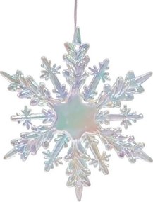 Závěsná sněhová vločka, typ 4, 10 cm