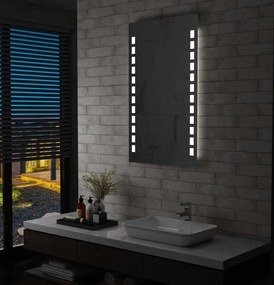 vidaXL Koupelnové nástěnné zrcadlo s LED osvětlením 60 x 100 cm [144698]