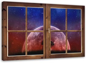 Gario Obraz na plátně Okno - pohled na Měsíc Rozměry: 60 x 40 cm