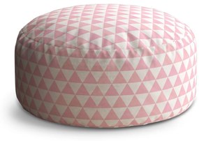 Sablio Taburet Circle Růžové a bílé trojúhelníky: 40x50 cm