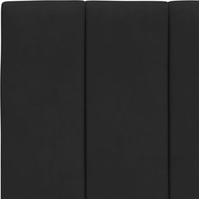 Postel s matrací Hanko černá 90 x 190 cm samet 3208570