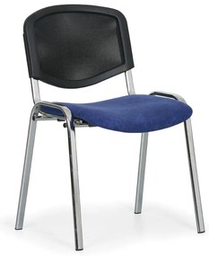 Konferenční židle Viva Mesh - chromované nohy, modrá / černá