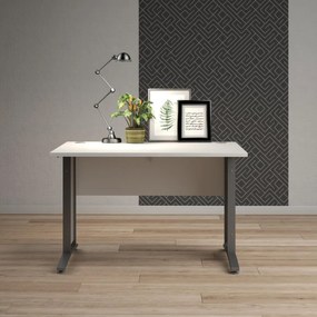 Psací stůl Office 80400/70 120 cm bílý/stříbrný