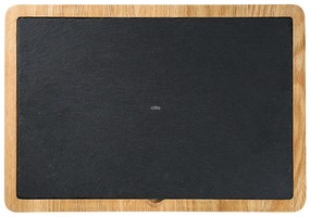 Cilio Břidlicový servírovací podnos s dřevěným prkénkem 33 x 23 cm