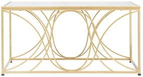 Designový konferenční stolek Parsons 90 cm stříbrný / zlatý