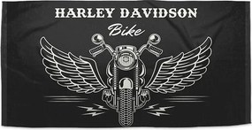 Sablio Ručník Harley-Davidson S křídly - 50x100 cm