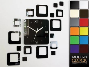 M.Clock Nástěnné akrylové hodiny 52x60cm různé barvy Barva: Modrá