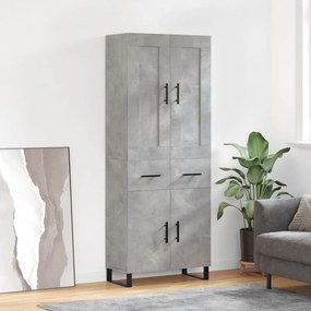 Skříň highboard betonově šedá 69,5x34x180 cm kompozitní dřevo,  3199901