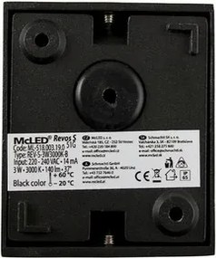 LED svítidlo McLED Revos S 3W 3000K IP65 černá ML-518.003.19.0