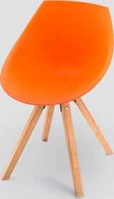Dřevona - Elitte Plastová jídelní židle GORKA, oranžová