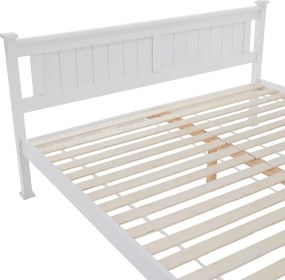 Postel s roštem 160x200, borovicové dřevo/bílá, LUCAS NEW Kondela 0000230730