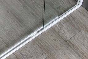 Aqualine AMICO sprchové dveře výklopné 820-1000x1850 mm, čiré sklo