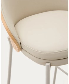 Béžová/v přírodní barvě barová židle (výška sedáku 77 cm) Eamy – Kave Home