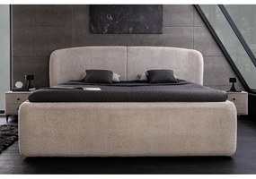Massive home | Postel ART DECO 180x200cm buclé greige s úložným prostorem