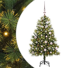 Umělý sklopný vánoční stromeček s kužely Zelená 150 cm 3395082