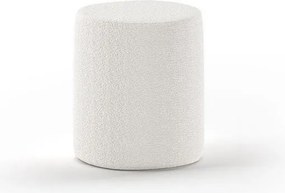 Bílý dětský puf z textilie bouclé MOON – Vipack