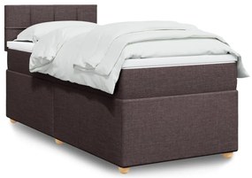 Box spring postel s matrací tmavě hnědá 90x190 cm textil 3288838