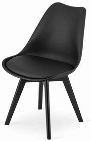 Set tří jídelních židlí MARK - černé (černé nohy) (3ks)