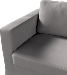 Potah na pohovku IKEA  Karlstad 3-místná, nerozkládací, dlouhý barva šedá látka lesklé, sametová