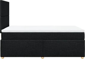 Box spring postel s matrací černá 120x190 cm textil 3293514