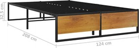 Rám postele černý kovový 120 x 200 cm 324815