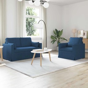 Set pohovek 2 ks Modrá textil 3407499