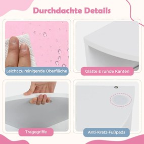 Costway Dětský stůl se 4 židlemi, kulatý 5dílný dětský sedací set
