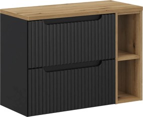 Comad Koupelnová skříňka pod deskové umyvadlo SET-NOB B Oak 80 černá/dub coast evoke
