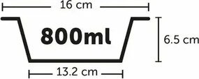 Flamingo LILO Cestovní miska černo-šedá 800ml