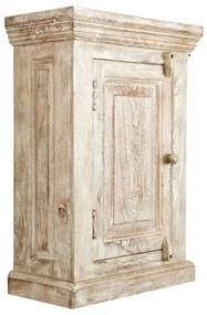furniture-nabytek.cz - Masivní koupelnová nástěnná skříňka Patinor z mangového dřeva, lakovaná, přírodní barva – 48×24×70 cm