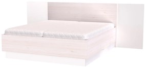 Nábytek Mikulík Dvoulůžková postel SMART XL s úložným prostorem, 180×200 cm Dekor: Modřín latté