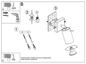 Sollux SL.0701 - Nástěnné svítidlo BERGE 1xGU10/40W/230V