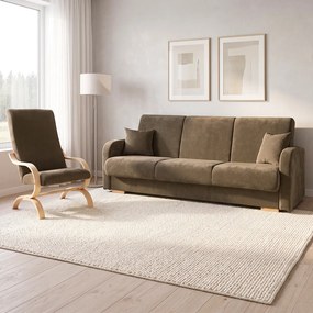 Sedací sestava LAOSA | 3+1 | rozkládací + úložný prostor | matana 19 hnědá