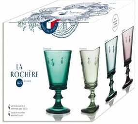 La Rochere LA ROCHERE Sklenice na noze 0,24L, ABEILLE, mix barev, box 4ks