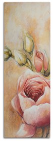 Obraz na plátně Růžové růže Přírodní květiny - 30x90 cm