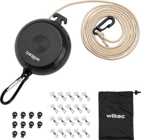 Kempingový nábytek Wiltec – 10 m, 75 kg, černá (65937)