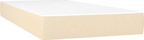 Box spring postel s matrací krémová 200x200 cm textil 3136706